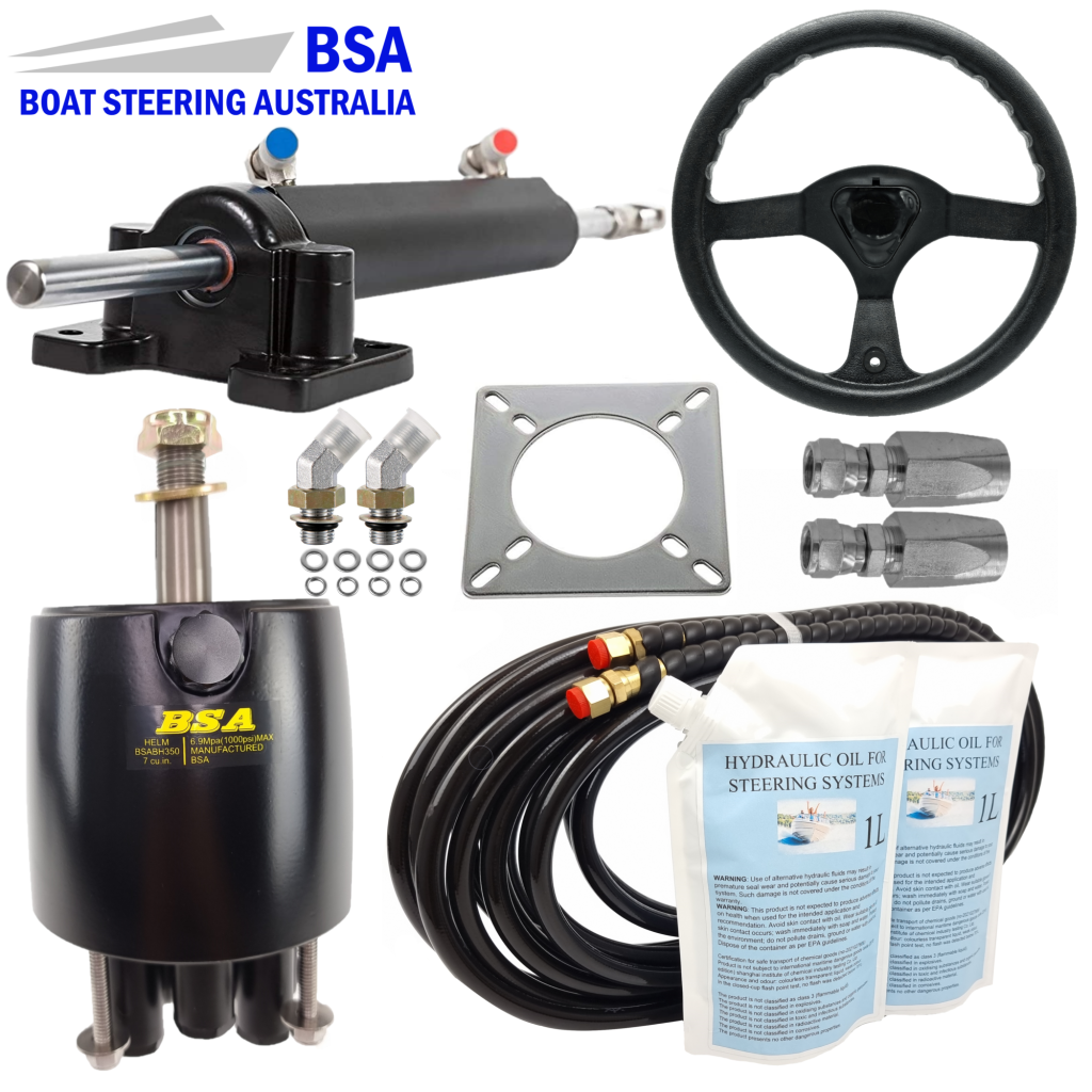 Hydraulic Inboard Steering Kit & Wheel - Up To 150hp | BSA